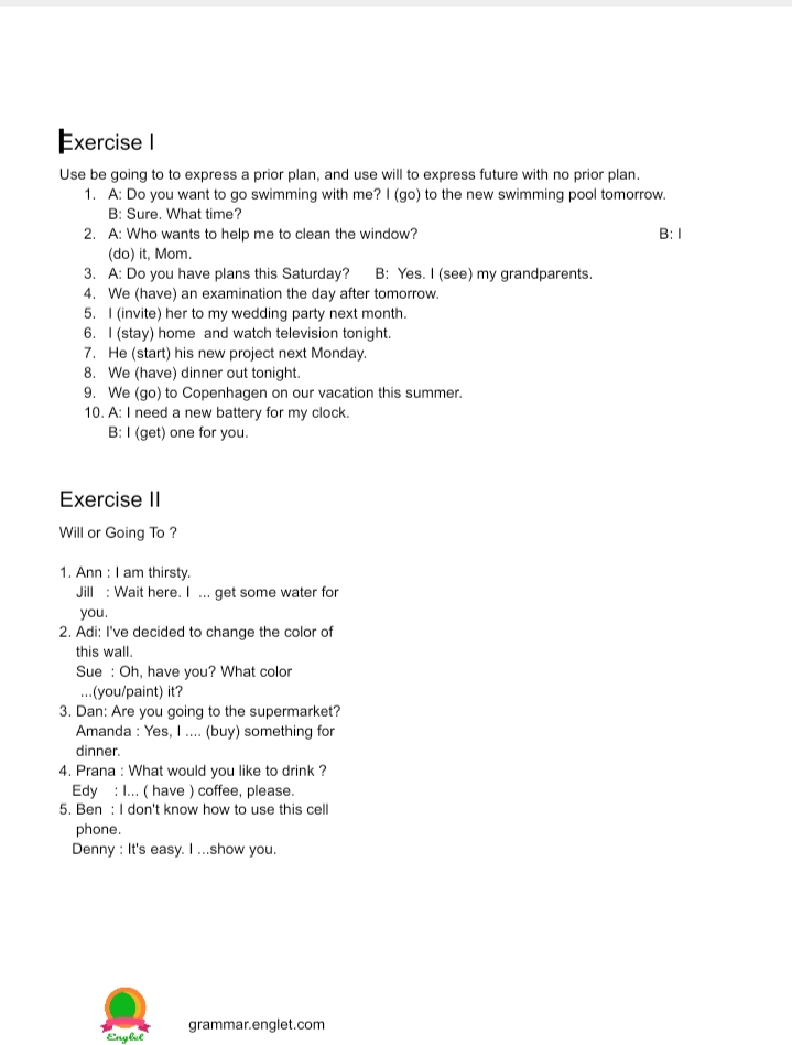 Going To Future Tense vs Future Simple - Grammar Englet